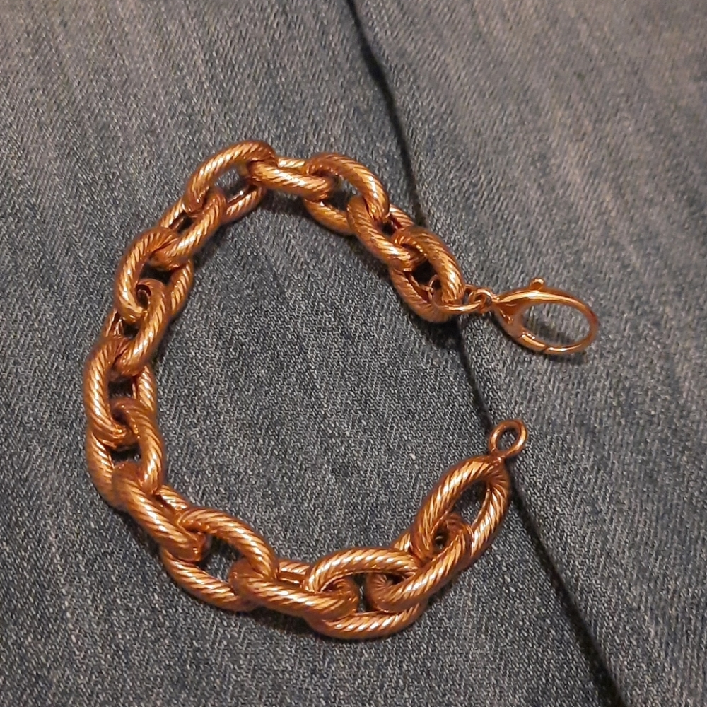 Bronze Chain Bracelet - Gem